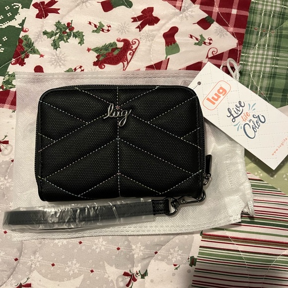 lug | Bags | Lug Rodeo 2 Rfid Wallet In Matte Luxe Black With Ice Pop ...